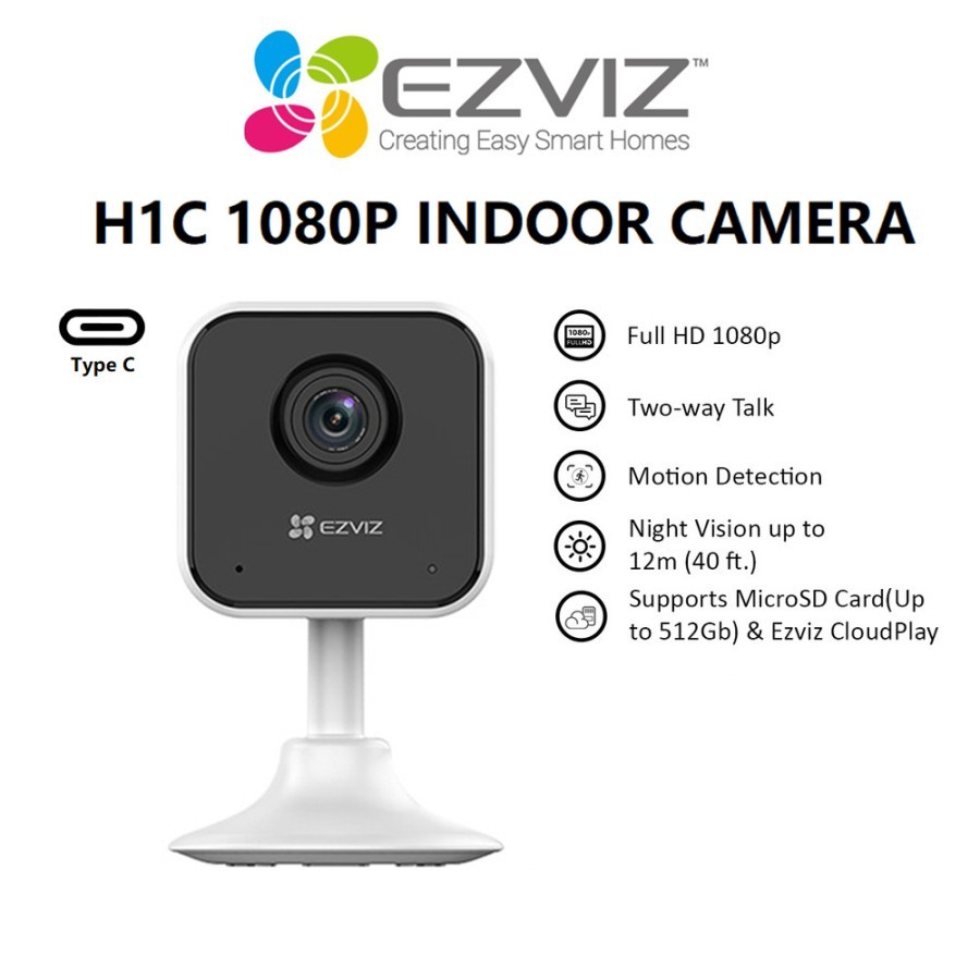 Jual Ezviz H1C 2MP 1080p CCTV Smart Home Wi-Fi IP Camera | Shopee Indonesia