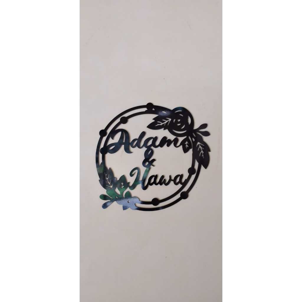 Jual Backdrop Dekorasi Dinding Nama weding Lamaran Tunangan Custom ...