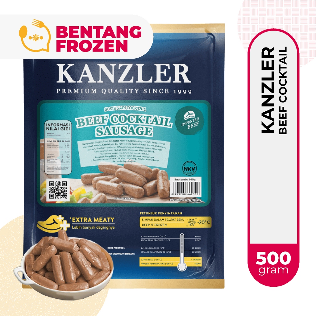 Jual Kanzler Sosis Sapi Cocktail 500gr / Beef Cocktail / Beef Sausage ...