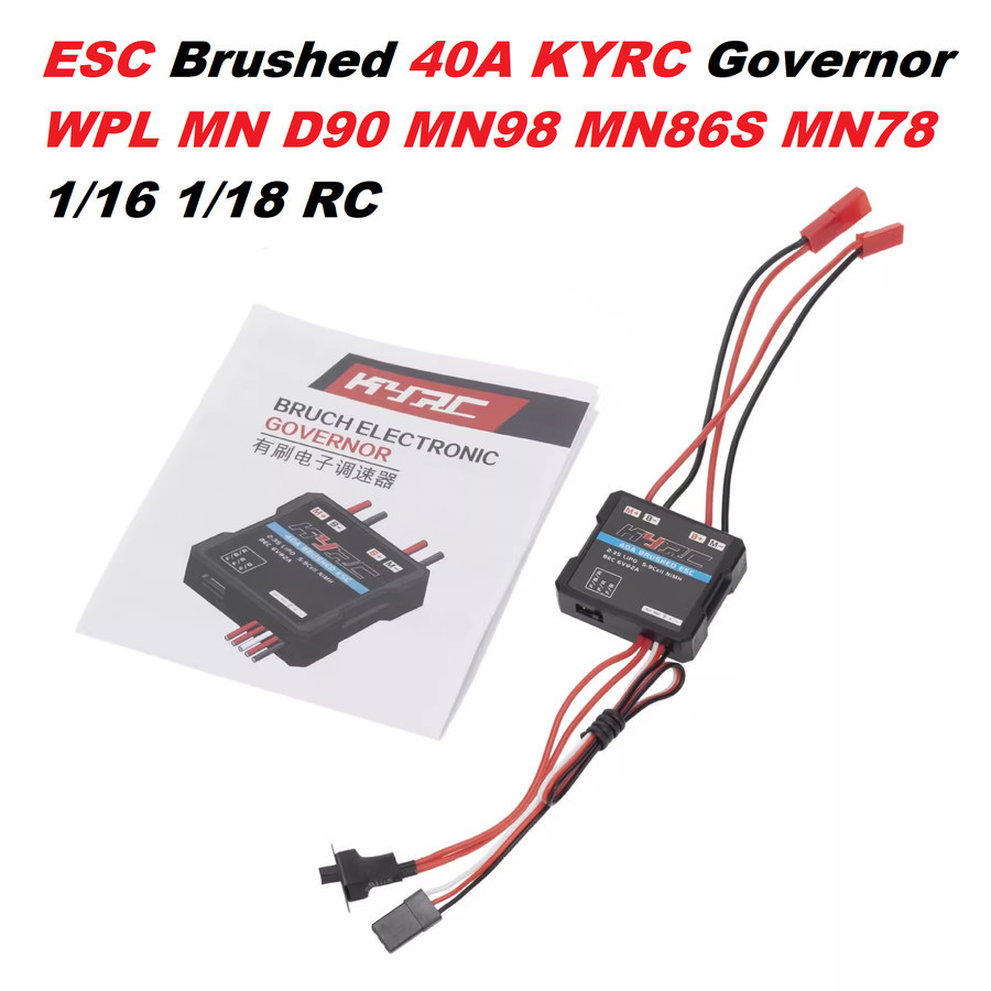 Jual ESC Brushed 40A KYRC Governor WPL MN D90 MN98 MN86S MN78 1/16 1/18 ...
