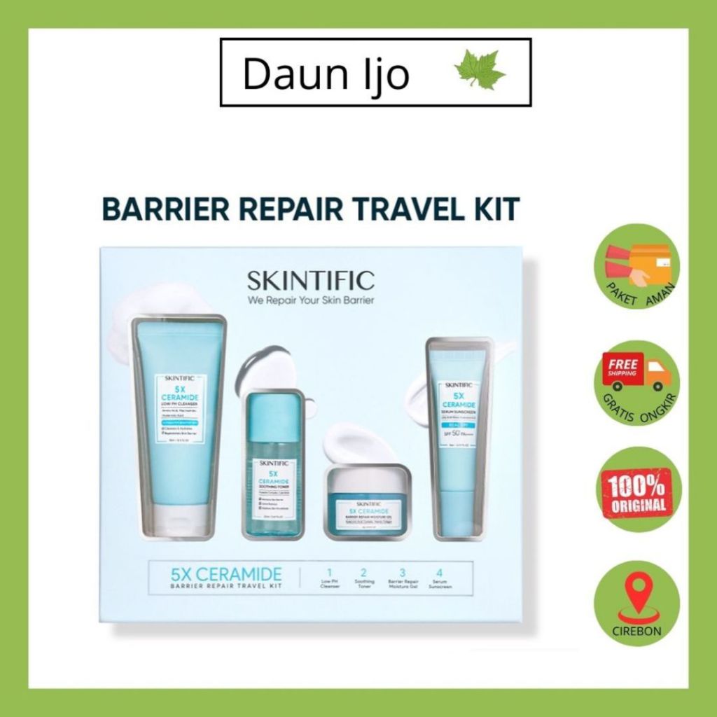 Jual SKINTIFIC 5X CERAMIDE BARRIER REPAIR TRAVEL KIT (Biru) | Shopee ...