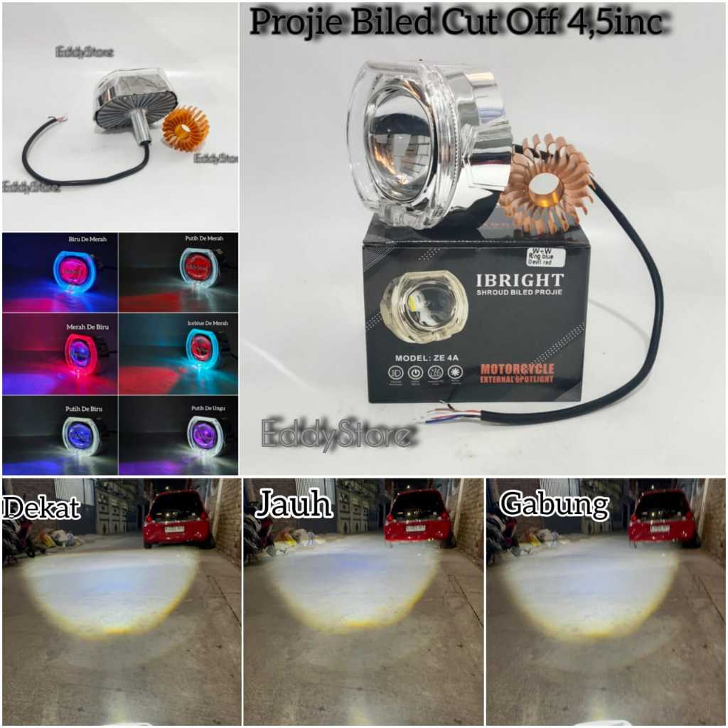 Jual Projie Biled Cut Off Ibright 4.5inc ZE 4A Lensa Lebih Besar Plus Shroud & Devil | Shopee ...