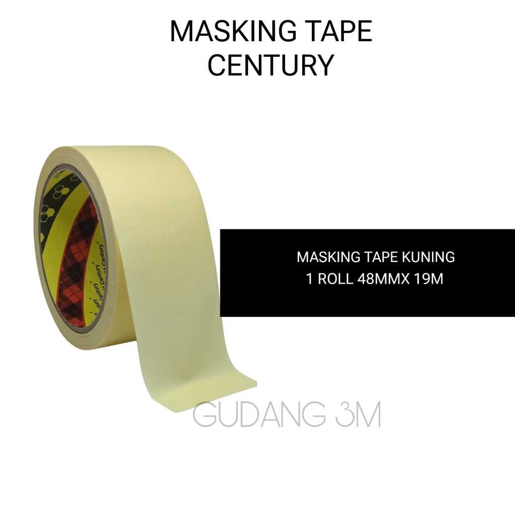 Jual LAKBAN KERTAS / MASKING TAPE KUNING CENTURY / LUXKING 48mm x 19M ...