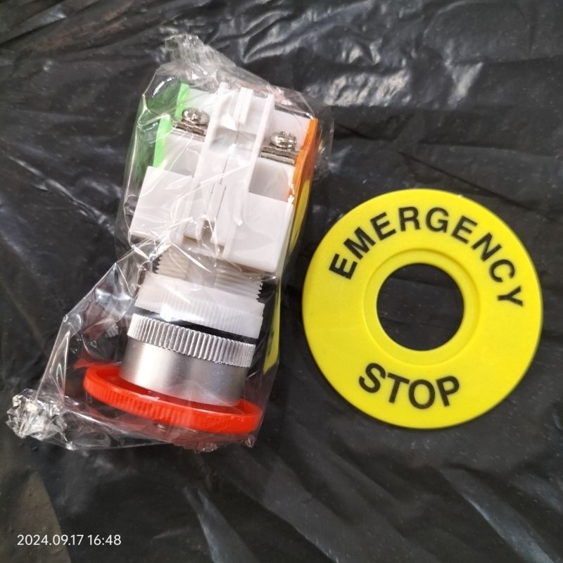 Jual Switch Emergency Stop Saklar Darurat Pom Mini Diameter 22mm NO/NC ...