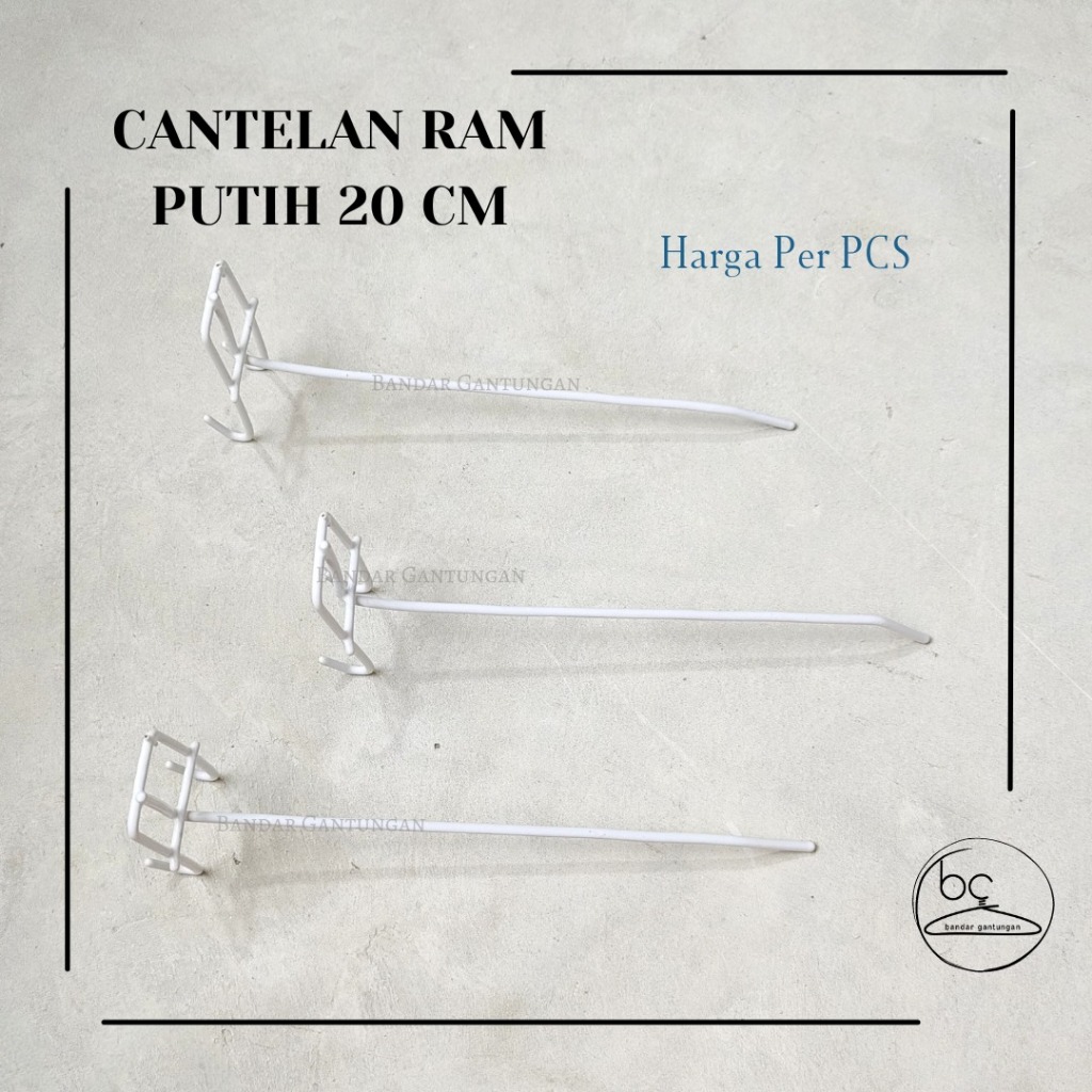 Jual Cantelan Putih TEBAL Cantolan Cantelan Ram Putih 20 cm Cantelan ...