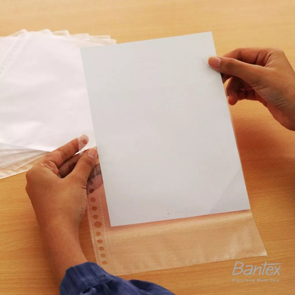 Jual Bantex PP Pocket Sheet Protector Size A5 20 Lubang 10 Lembar ...