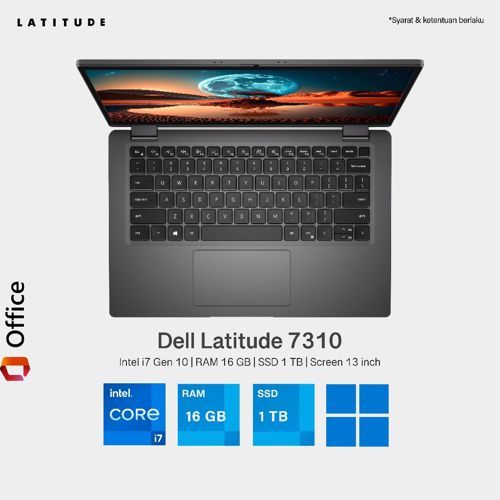 Jual LAPTOP DELL 7310 Core i7 Gen 10 RAM 16 GB SSD 1 TB Layar 13 inch ...