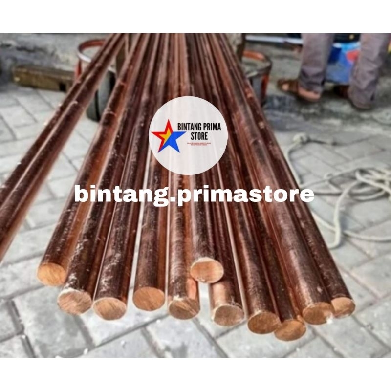 Jual Stick Rod / Stik Grounding 12,5mm x 2mtr Full Tembaga Asli Tembaga ...