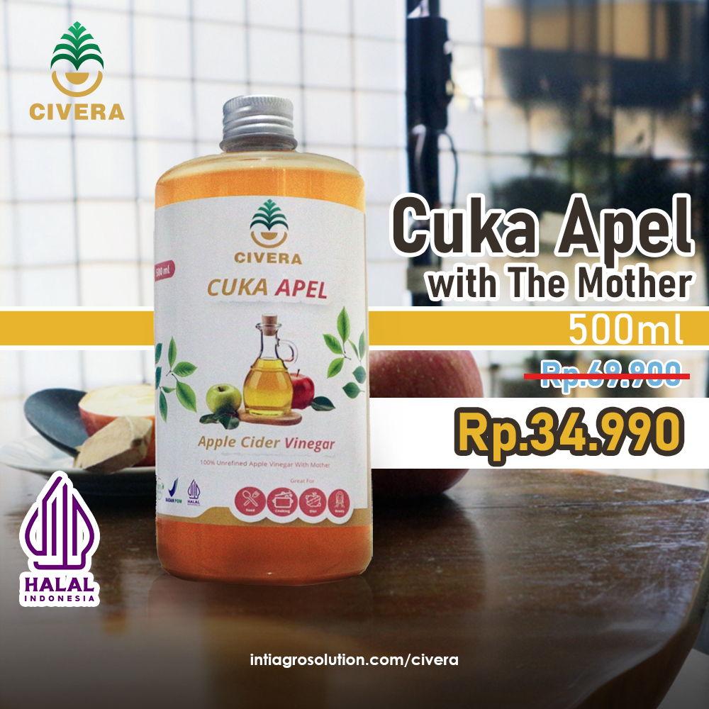 Jual Civera Cuka Apel 500ml Natural with The Mother - Apple Cider ...