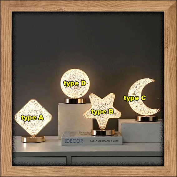 Jual Lampu Hias Meja nakas kaca cermin rias LED modern Minimalis elegan lighting living dining ...