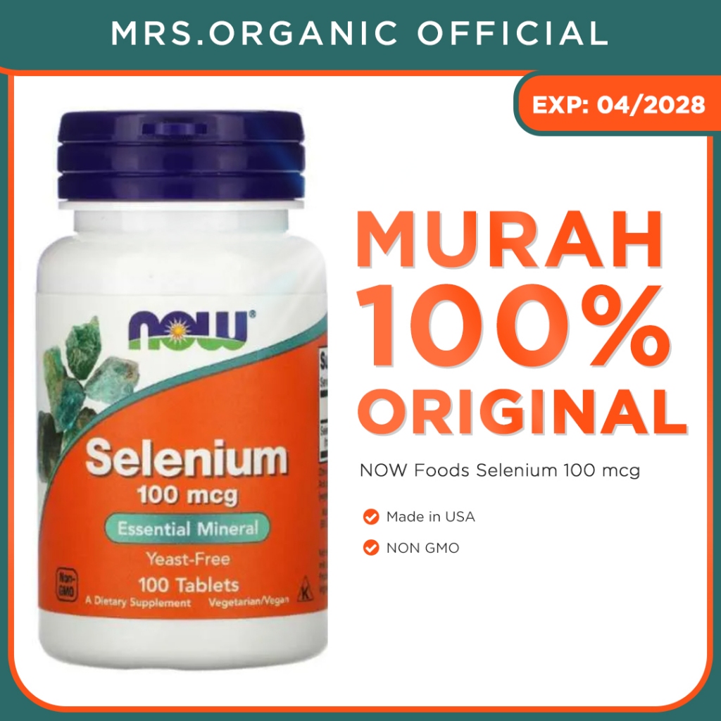 Jual NOW Foods Selenium 100 mcg 100 Tablets - otak alzheimer rambut rontok | Shopee Indonesia