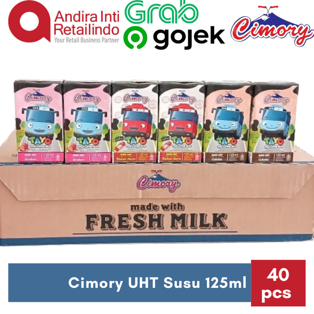 Jual Cimory UHT Susu Pororo Kartonan Isi 40pcs x 125ml Instan/Sameday ...