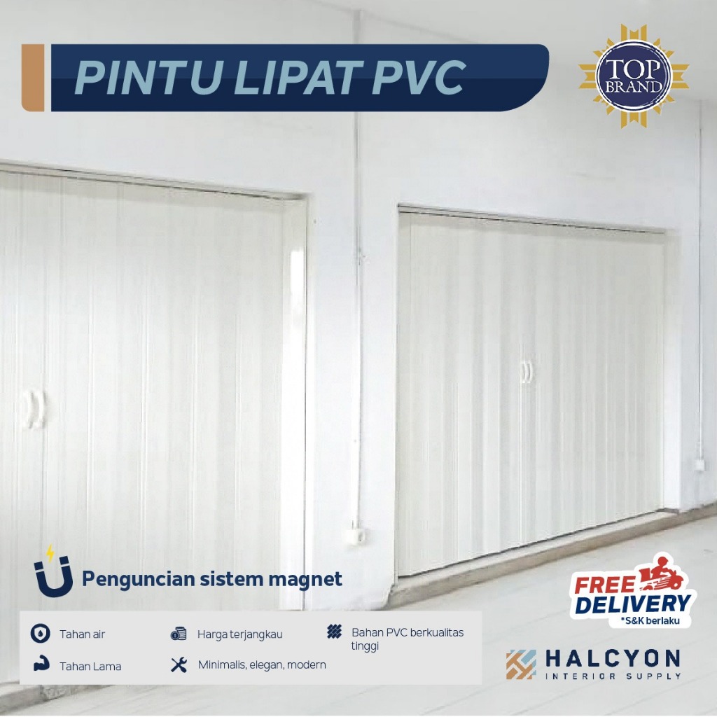 Jual PINTU LIPAT PVC / FOLDING DOOR PVC / PENYEKAT RUANGAN / PINTU ...