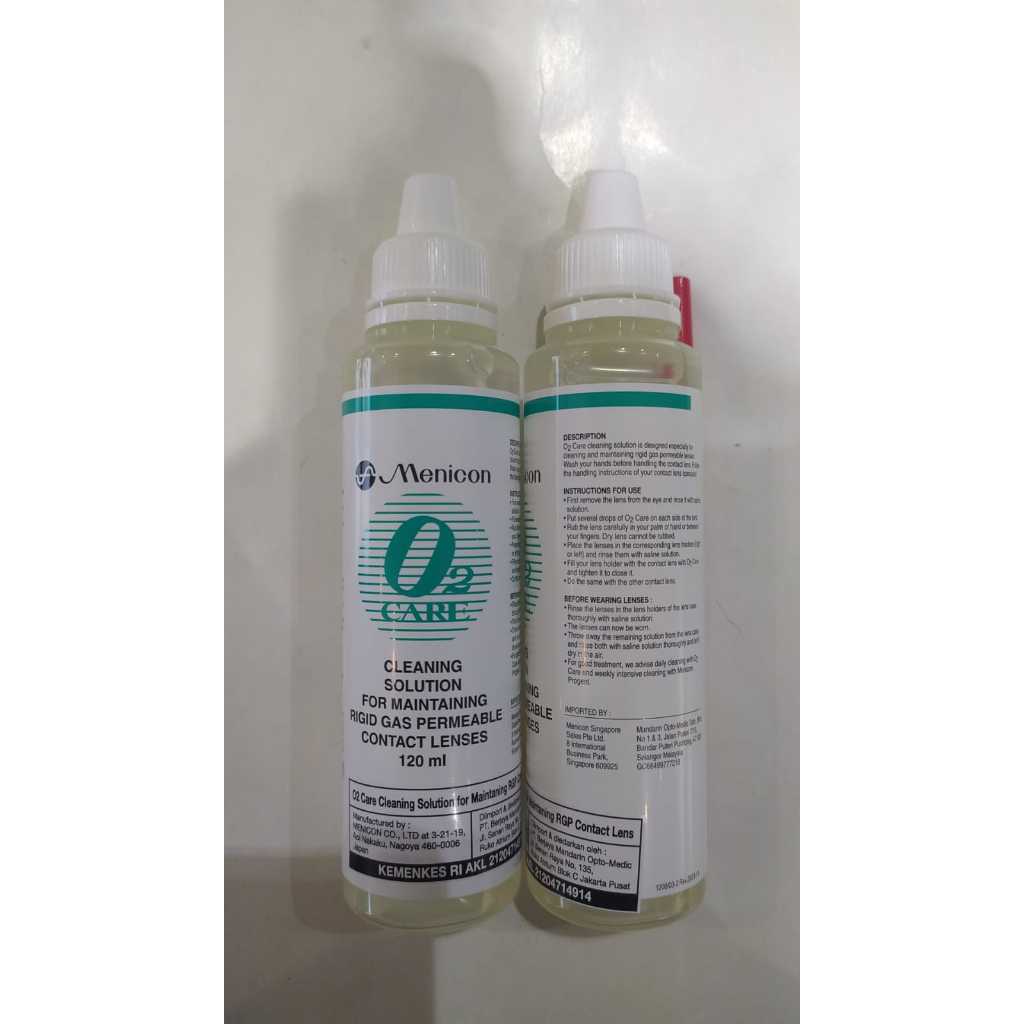 Jual Menicon O2 Care Cleaning Solution For RGP/Ortho K Lens | Shopee ...