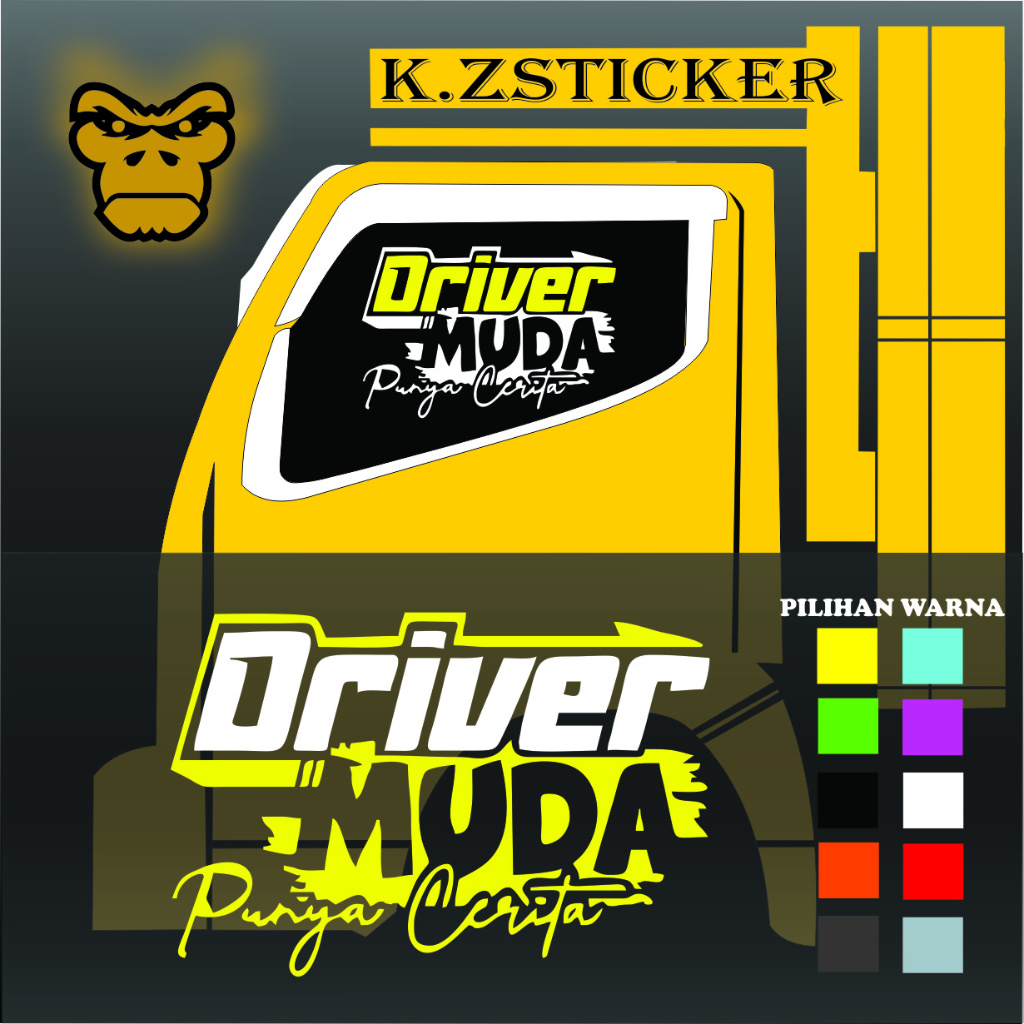 Jual Stiker Kaca Truk Stiker Kata Kata Stiker Cutting driver muda ...