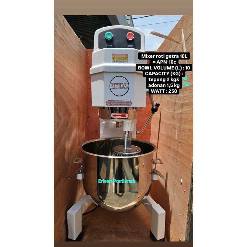Jual Planetary Mixer APN10C/ APN-10C / MIXER 10 LITER Getra - APN20C ...