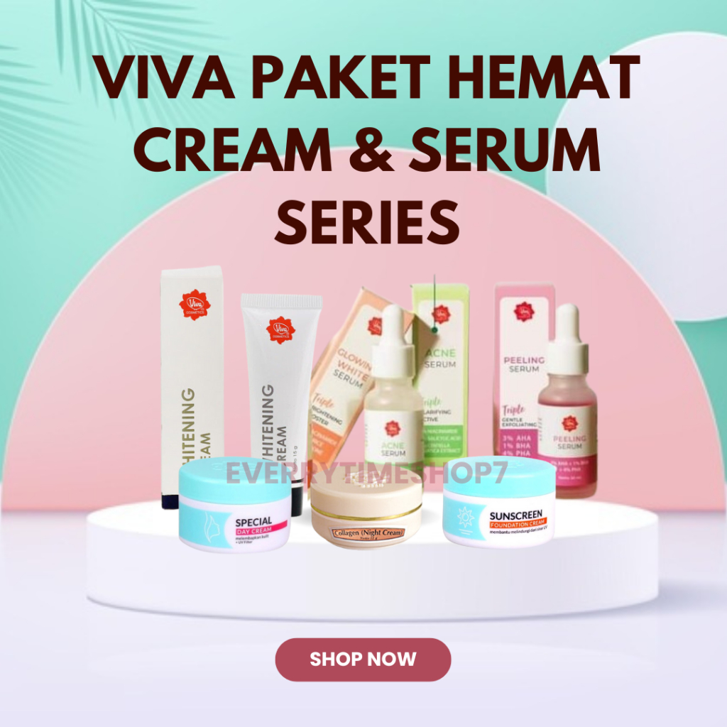Jual VIVA Paket Skincare Pemutih Anti Flek Hitam Hemat: Collagen Night ...