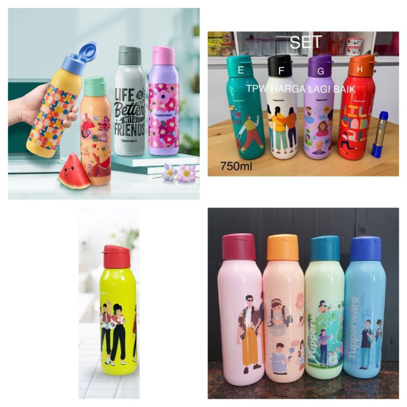 Jual eco fancy 750 ml Tupperware botol minum 750ML eco bottle 750ml ...