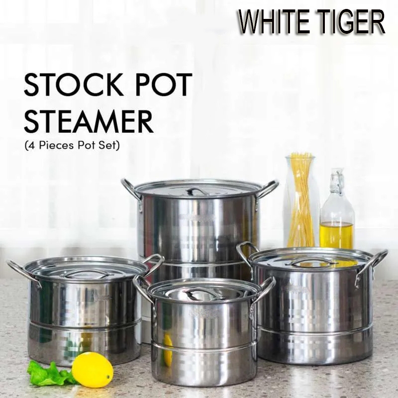 Jual Panci Multi cooker White Tiger Panci Set Dandang Kukus Steamer 4 ...