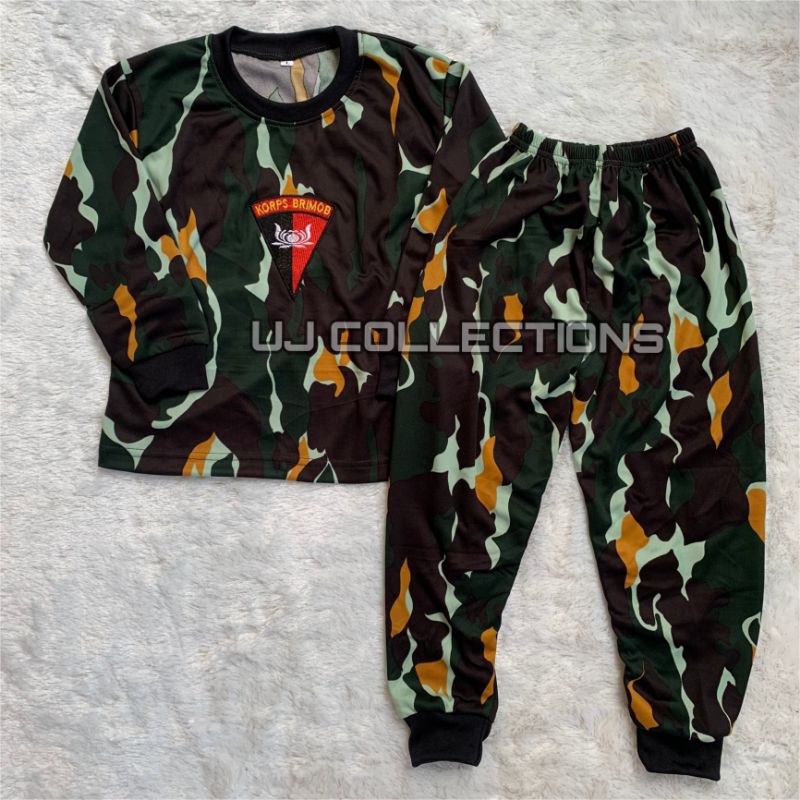Jual Setelan kaos anak loreng brimob lengan panjang - Baju setelan loreng kids army unisex ...