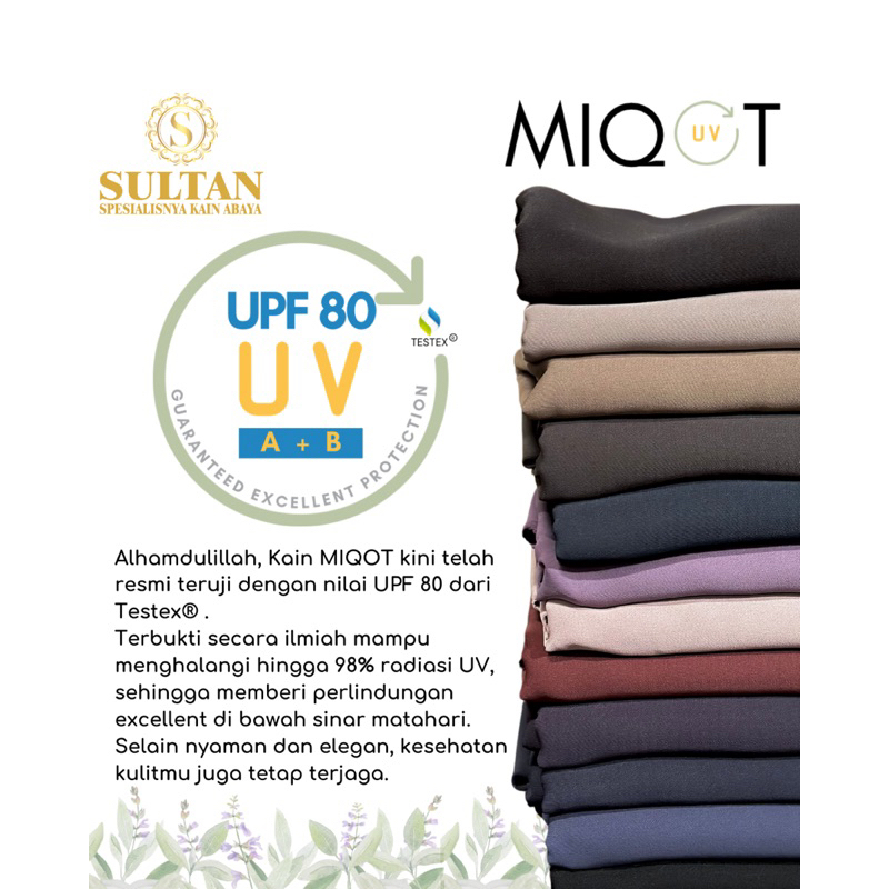 Jual 50CM MIQOT ANTI UV UPF80 POLOS WARNA LENGKAP KAIN ABAYA SULTAN ...