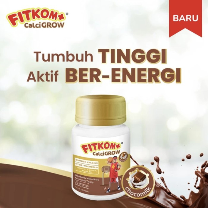 Jual Fitkom Calcigrow 21 Tablet Chocolate milk | Shopee Indonesia