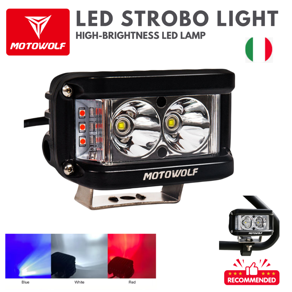 Jual Lampu LED Motor Motowolf Lampu Tembak Strobo 25 Watt Best Quality ...