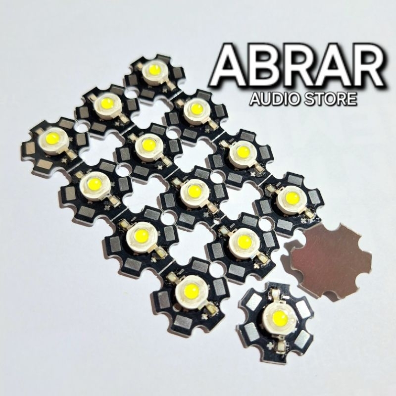 Jual Led Hpl / High Power Led 3v 3 Watt + Hs Led HPL Komplit pendingin ...