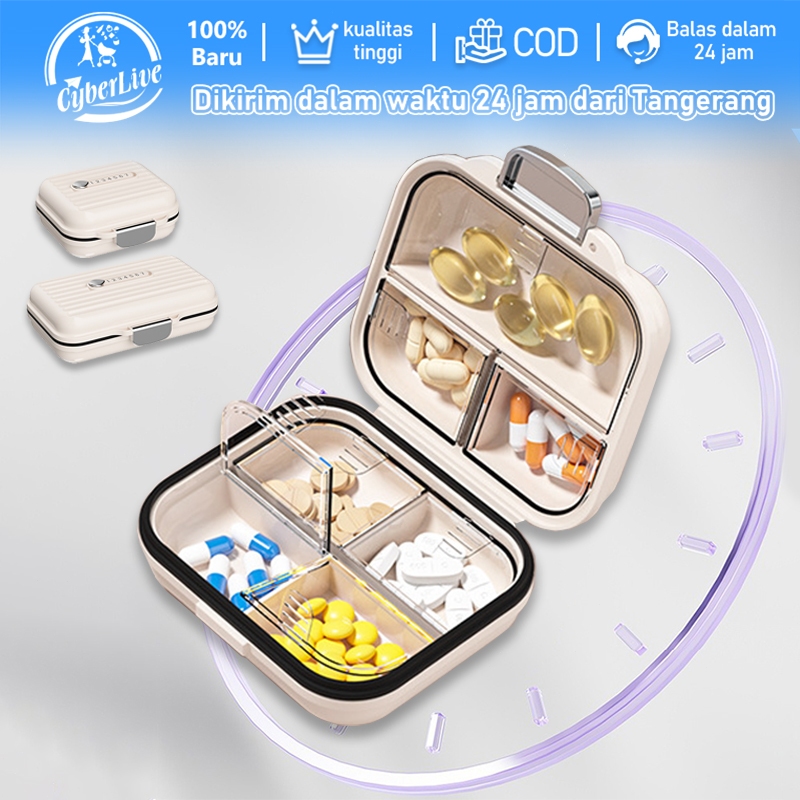 Jual 7 Sekat Pill Box Kotak Obat Travel Kotak Pil Tahan Air Kotak ...