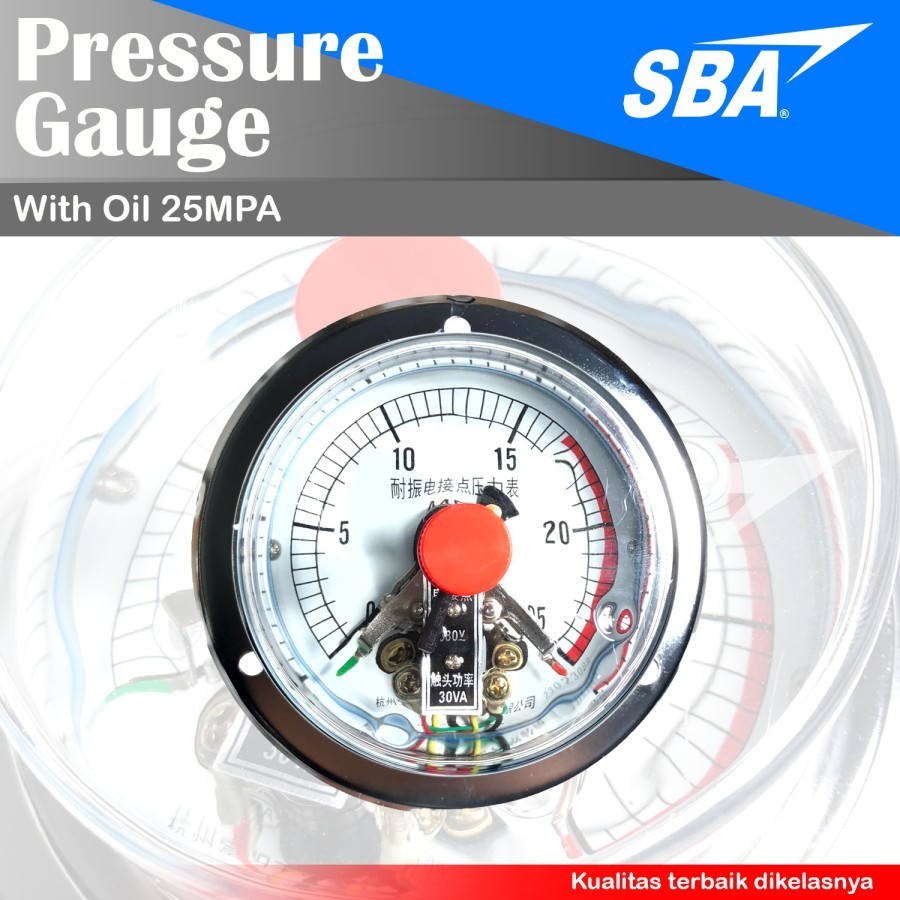 Jual Pressure Gauge with Oil 25MPA | Shopee Indonesia