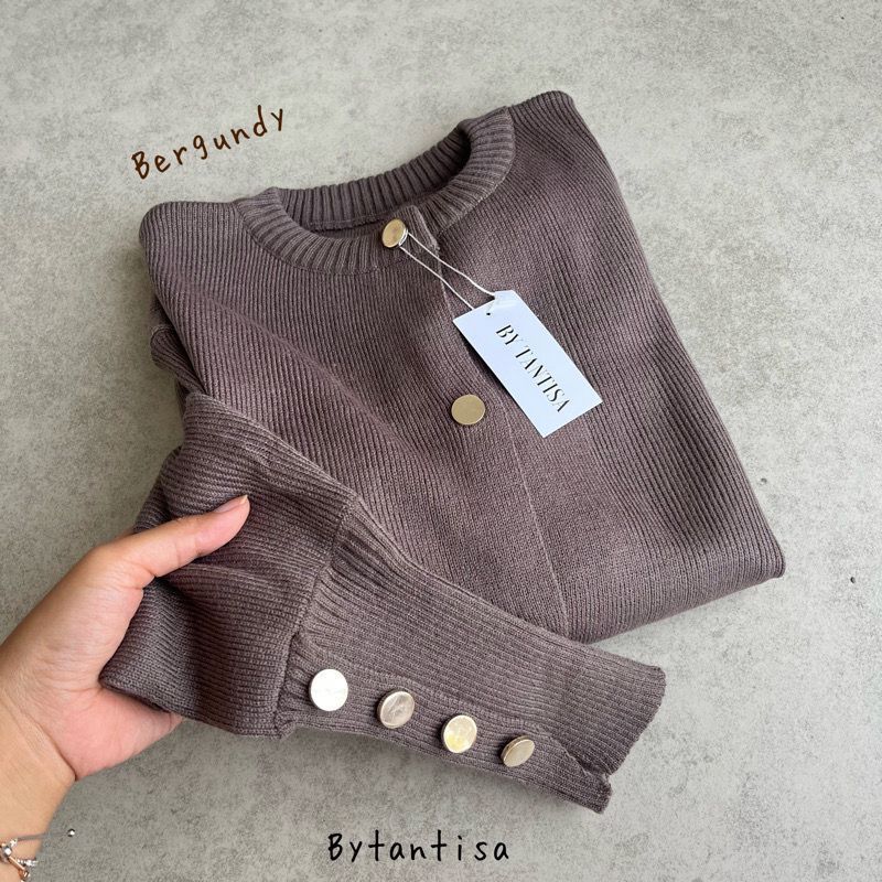 Jual AIRA Rajut Basic Knit Cardigan Rajut Lengan Panjang Wanita Cardy Premium Sweater Rajut ...