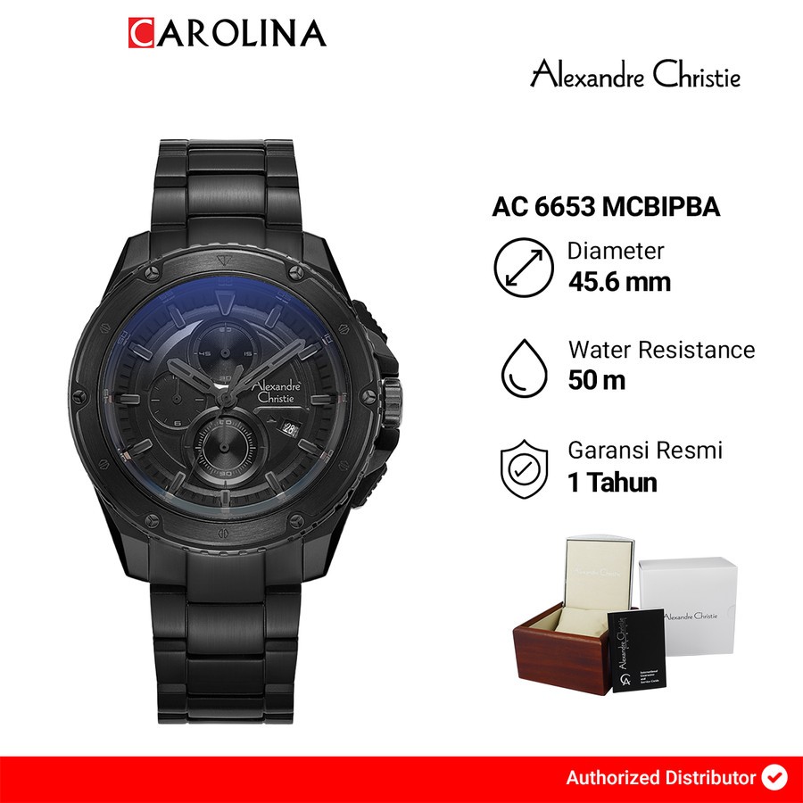 Jual Jam Tangan Pria Alexandre Christie Chronograph AC 6653 MCBIPBA ...