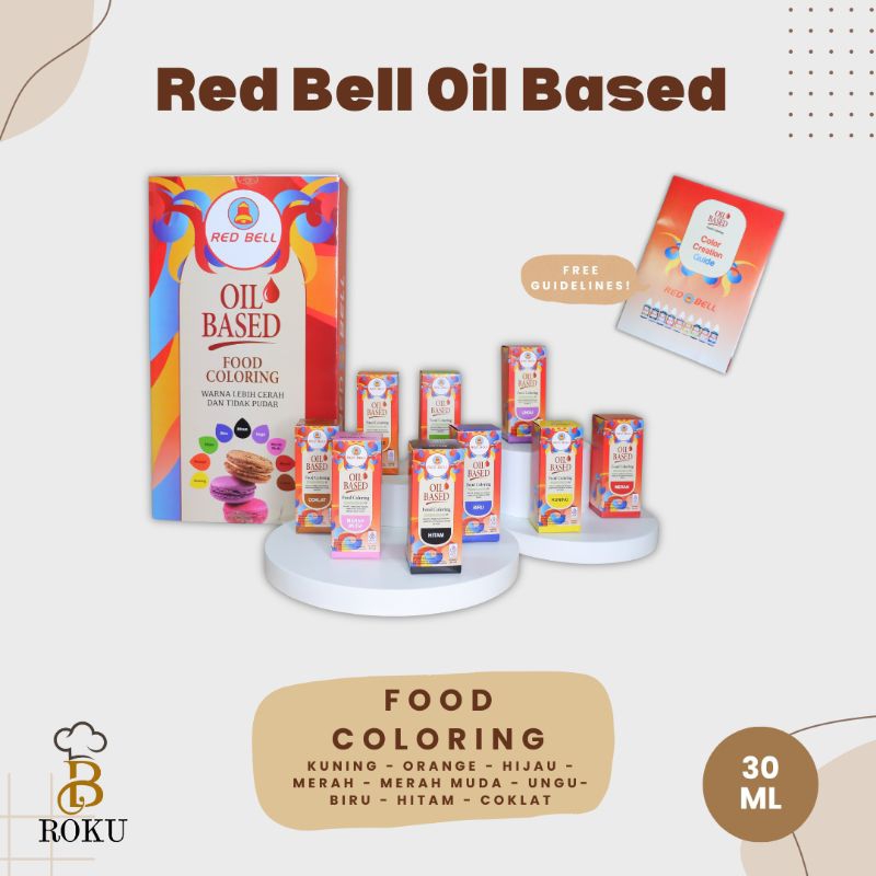Jual Red Bell Oil Based Food Coloring / Pewarna Makanan 30 ml | Shopee ...