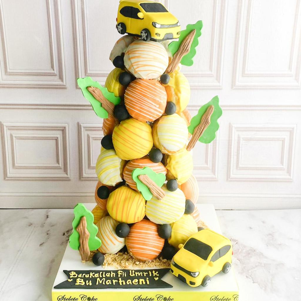 Jual Kue Ulang Tahun/Donat Tower/Donat Tower Tema Mobil/Mobil Donat ...