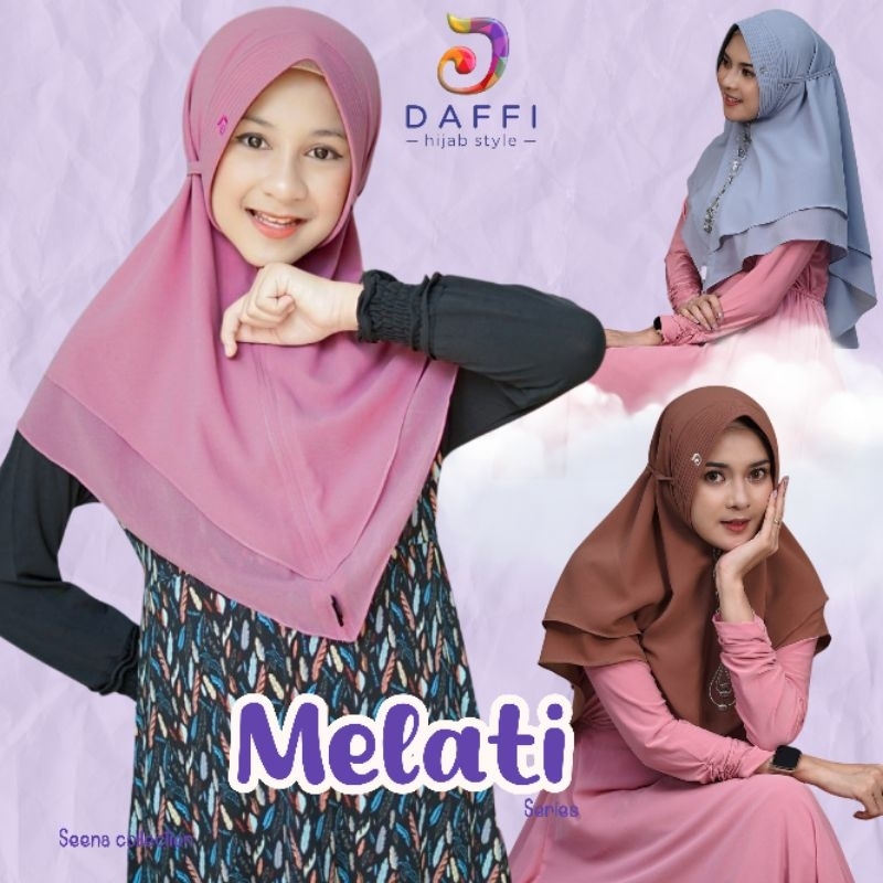 Jual hijab instan original daffi MELATI 2 layer ceruty babydoll aksen ...
