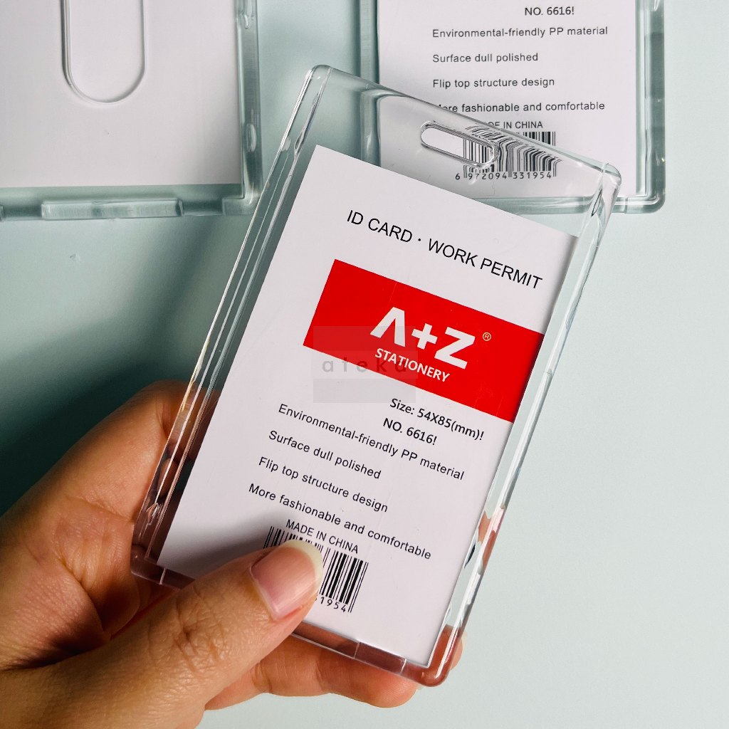 Jual Id Card Acrylic Transparant Bening dengan Tali Nametag | Shopee ...