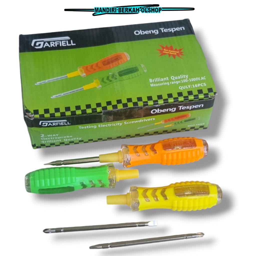Jual Obeng Tespen Listrik JUMBO Bolak Balik Testpen Medium 16cm ...