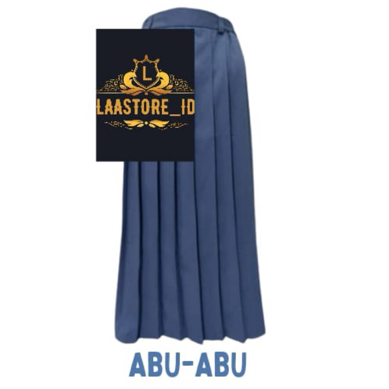 Jual SERAGAM SEKOLAH - Rok Panjang Full Rempel / Plisket / Lipit Warna Abu-Abu SMA Bahan Drill ...