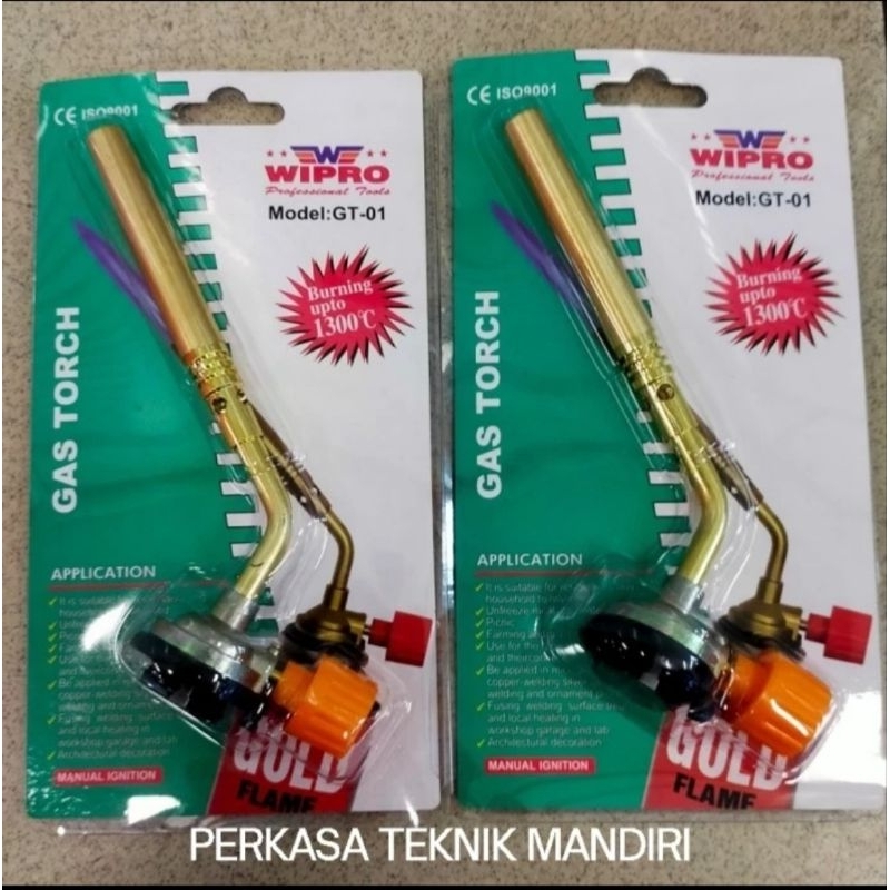 Jual Gas Torch GT01 GT02 Wipro Kepala Pematik Api Gas Portable Manual ...