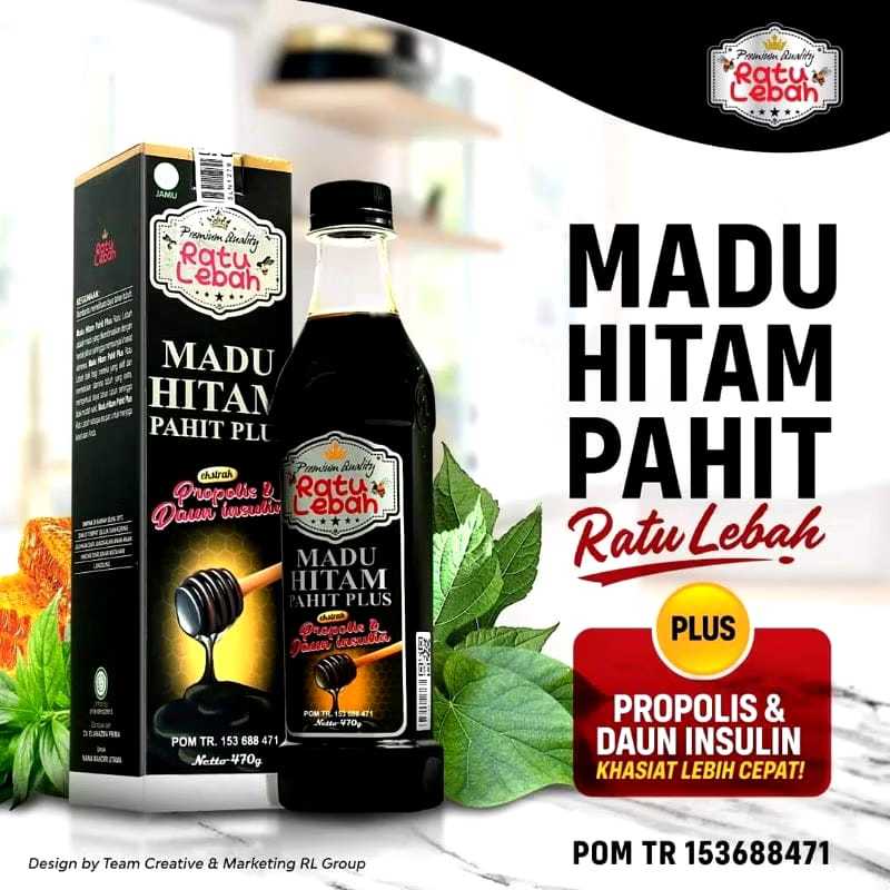 Jual Madu Hitam Pahit Sambiloto dan Insulin Ratu Lebah Madu Pahit ...