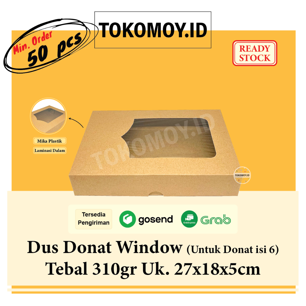 Jual Dus Donat Window Uk. 27x18x5 cm Tebal 310gr -> 350gr Laminasi ...