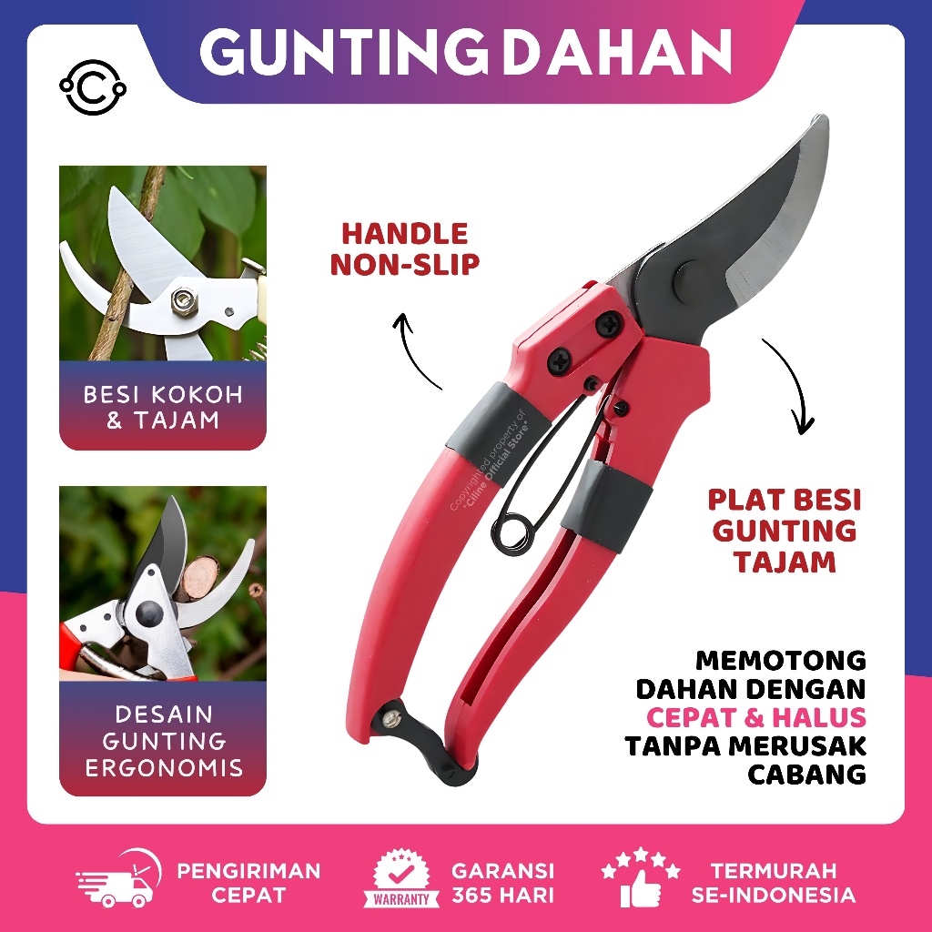 Jual Gunting Dahan / Ranting Bunga Tanaman-Stainless Steel Garden ...