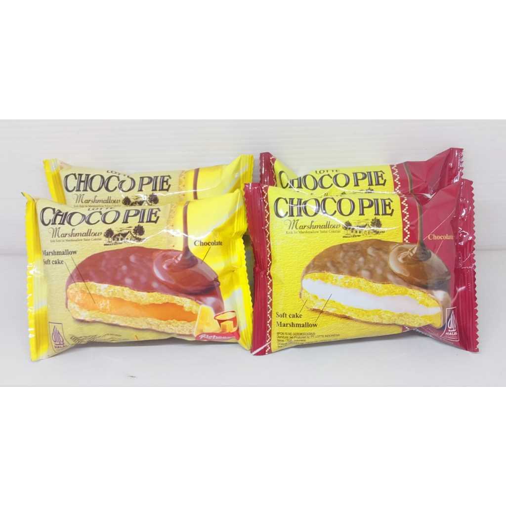 Jual Lotte ChocoPie Kemasan Box Isi 12 Bungkus Terdapat 2 Varian Rasa ...
