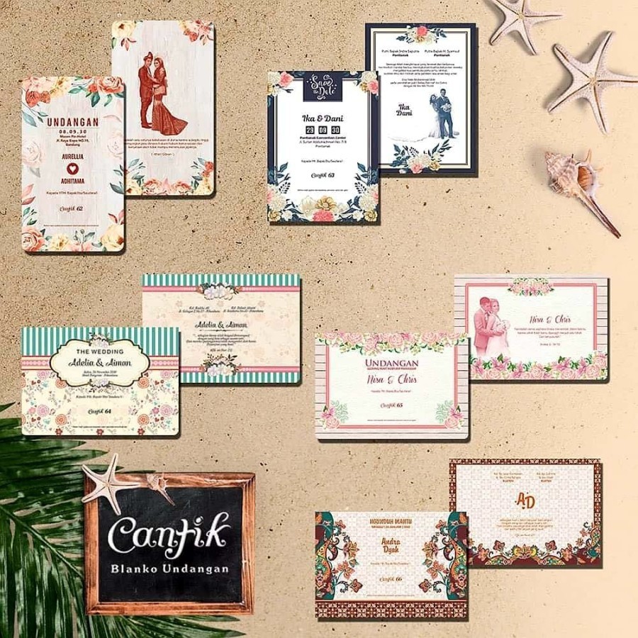 Jual UNDANGAN CANTIK 62 - 66 MURAH UNIK CANTIK CETAK KILAT CEPAT ...