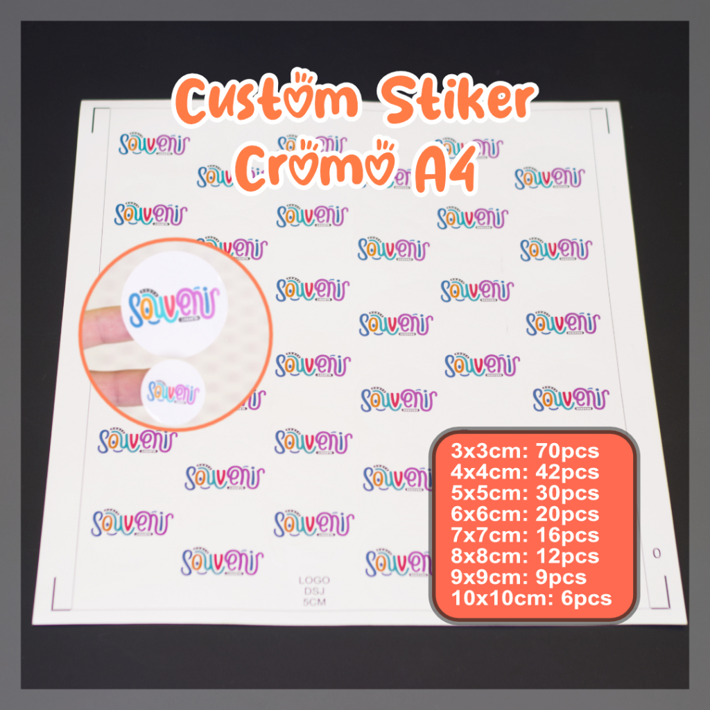Jual Cetak Sticker CHROMO Tanpa Laminasi | Free Desain Custom Design ...