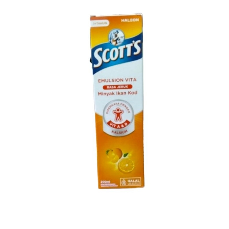 Jual Scott's Emulsion Vita Orange 200 ml | Shopee Indonesia