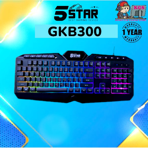 Jual 5Star GKB300 Keyboard Gaming Membrane Full Key Membrane Keyboard ...