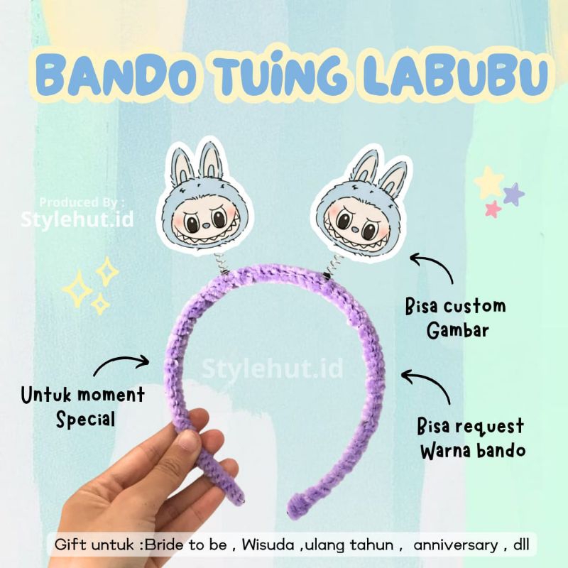 Jual Bando Tuing/Bando Tuing labubu/Bando Custom/Bando Karakter/Labubu ...