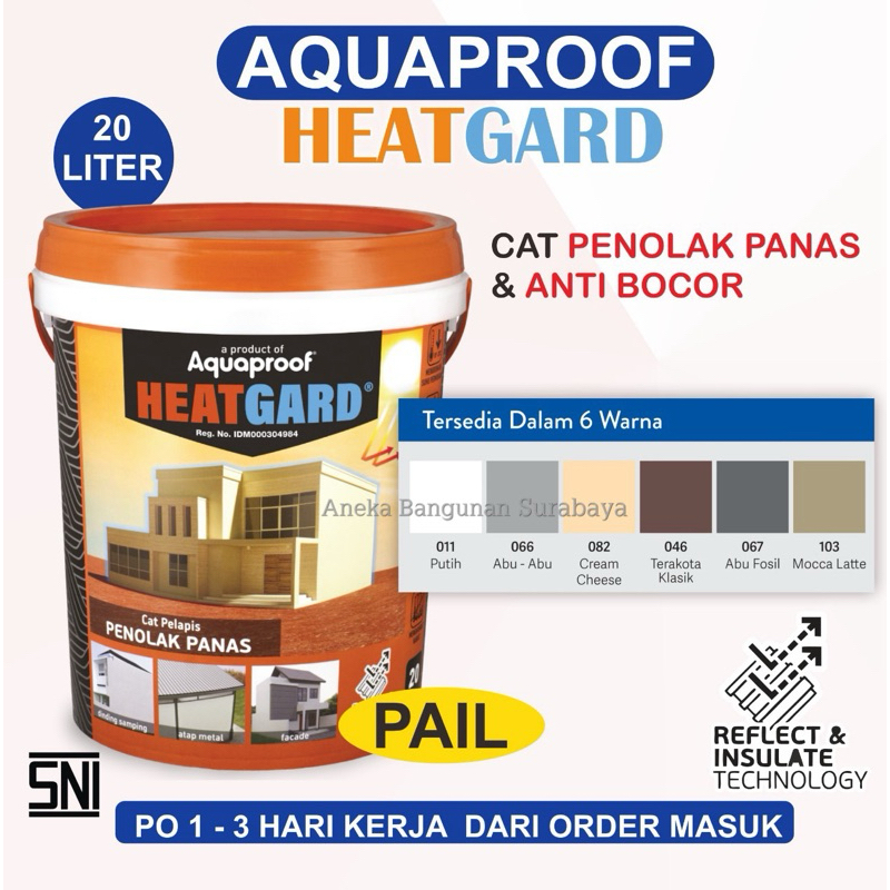 Jual Aquaproof HEATGARD pail 20kg cat anti panas anti bocor | cat ...