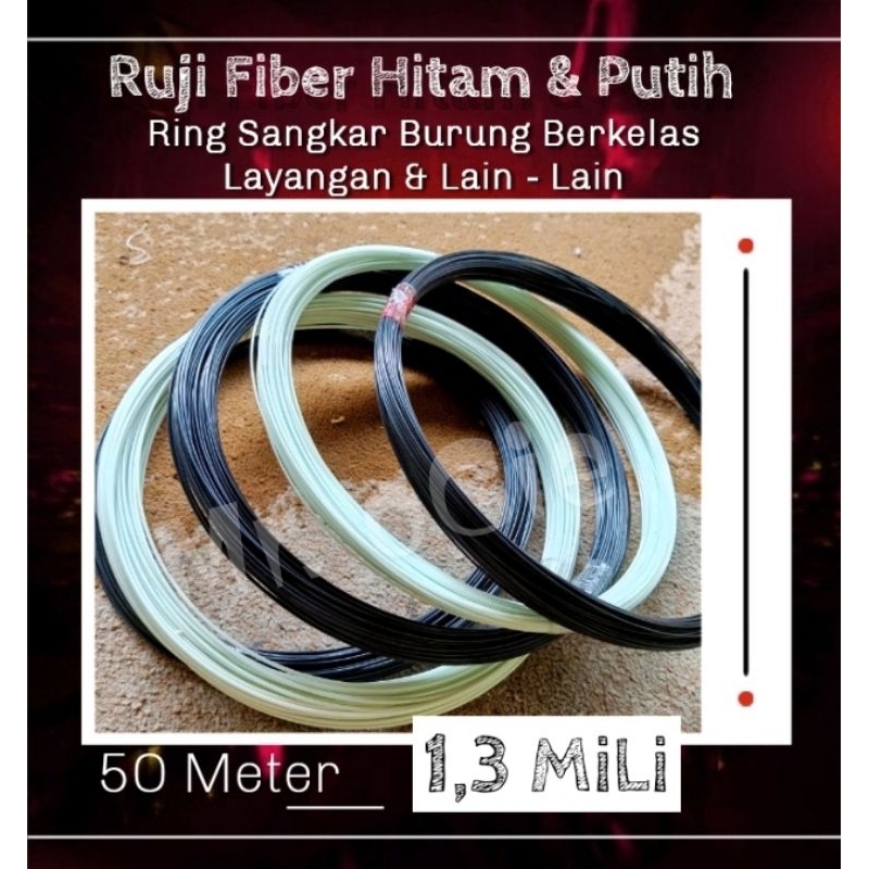 Jual Ruji Fiber 1,3 mm Hitam & putih Terbaik | Shopee Indonesia